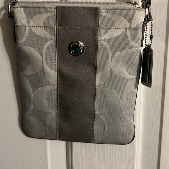 Coach | Bags | Coach Signature Jacquard North South Lurex Crossbody ...